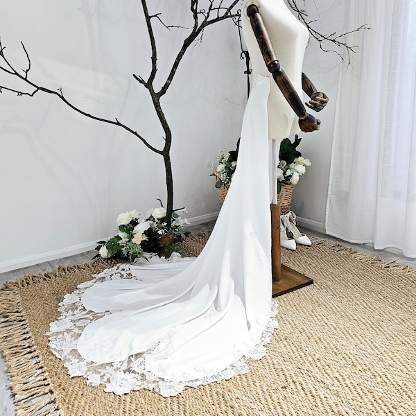 Detachable Train for Crepe Wedding Dress - Etsy