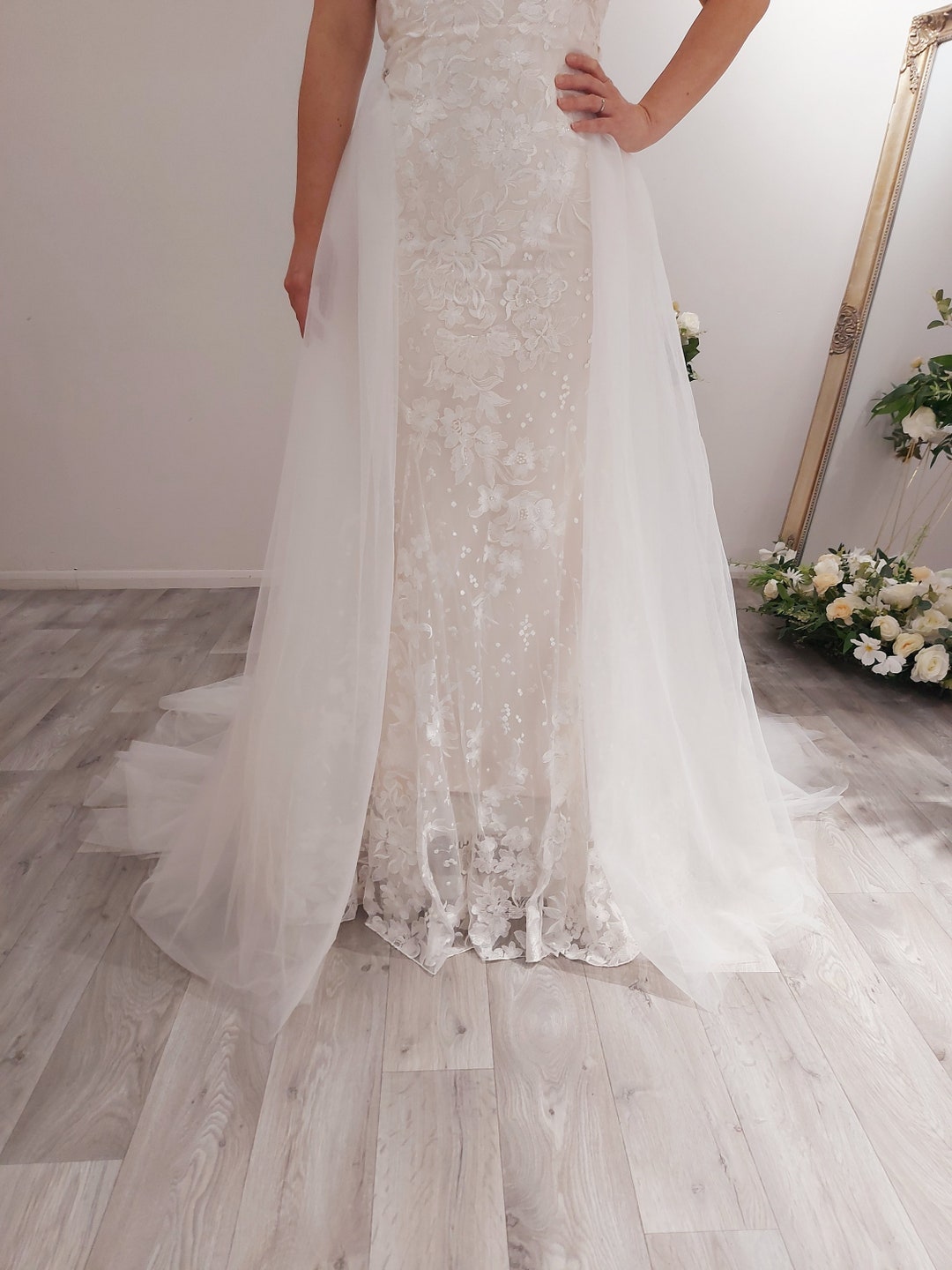 Bridal Detachable Train, 4 Tiers Removable Train, Bespoke Attached ...