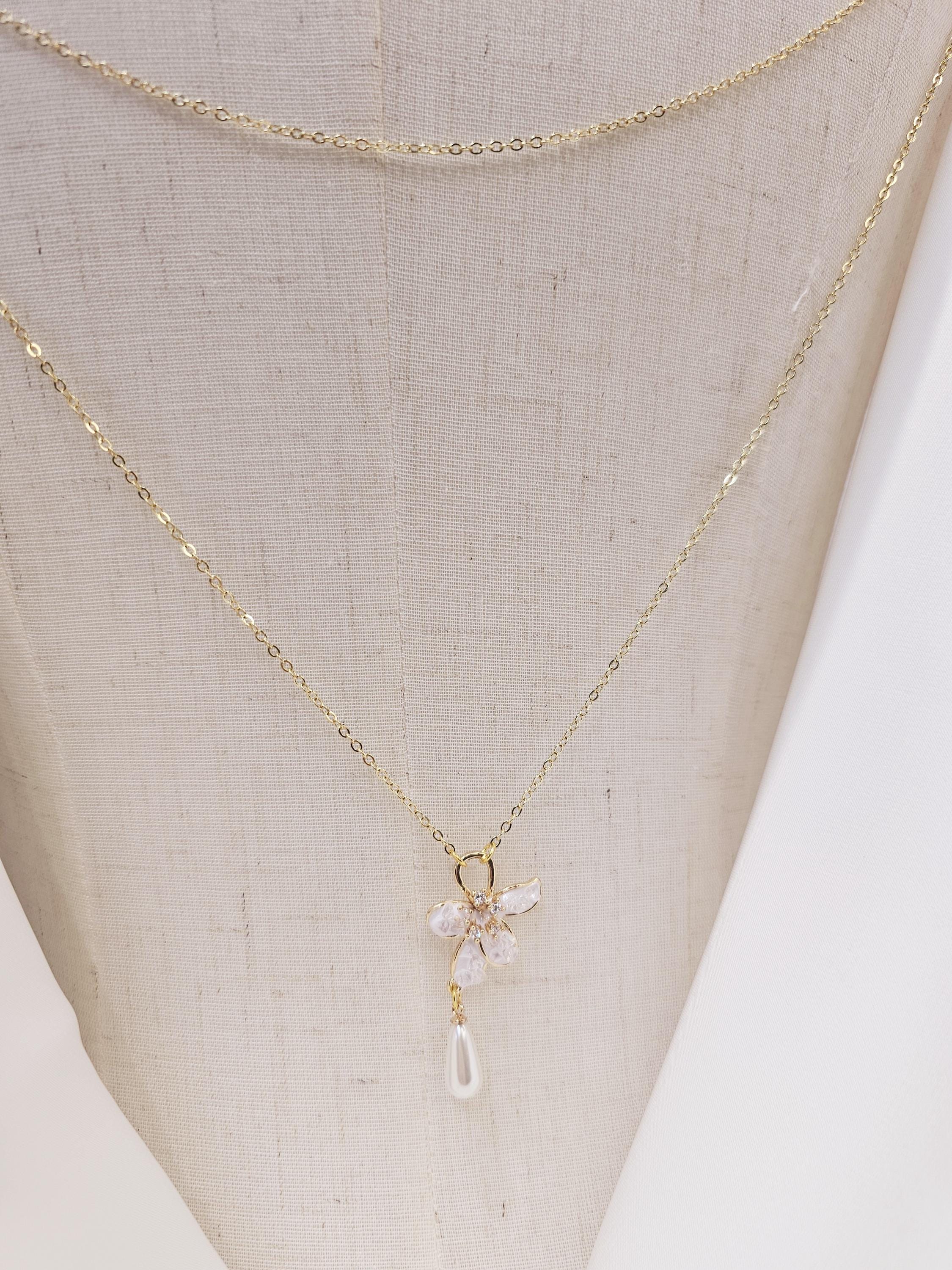 Crystal Bridal Backdrop Necklace: 14k Gold Plated Back Chain - Etsy