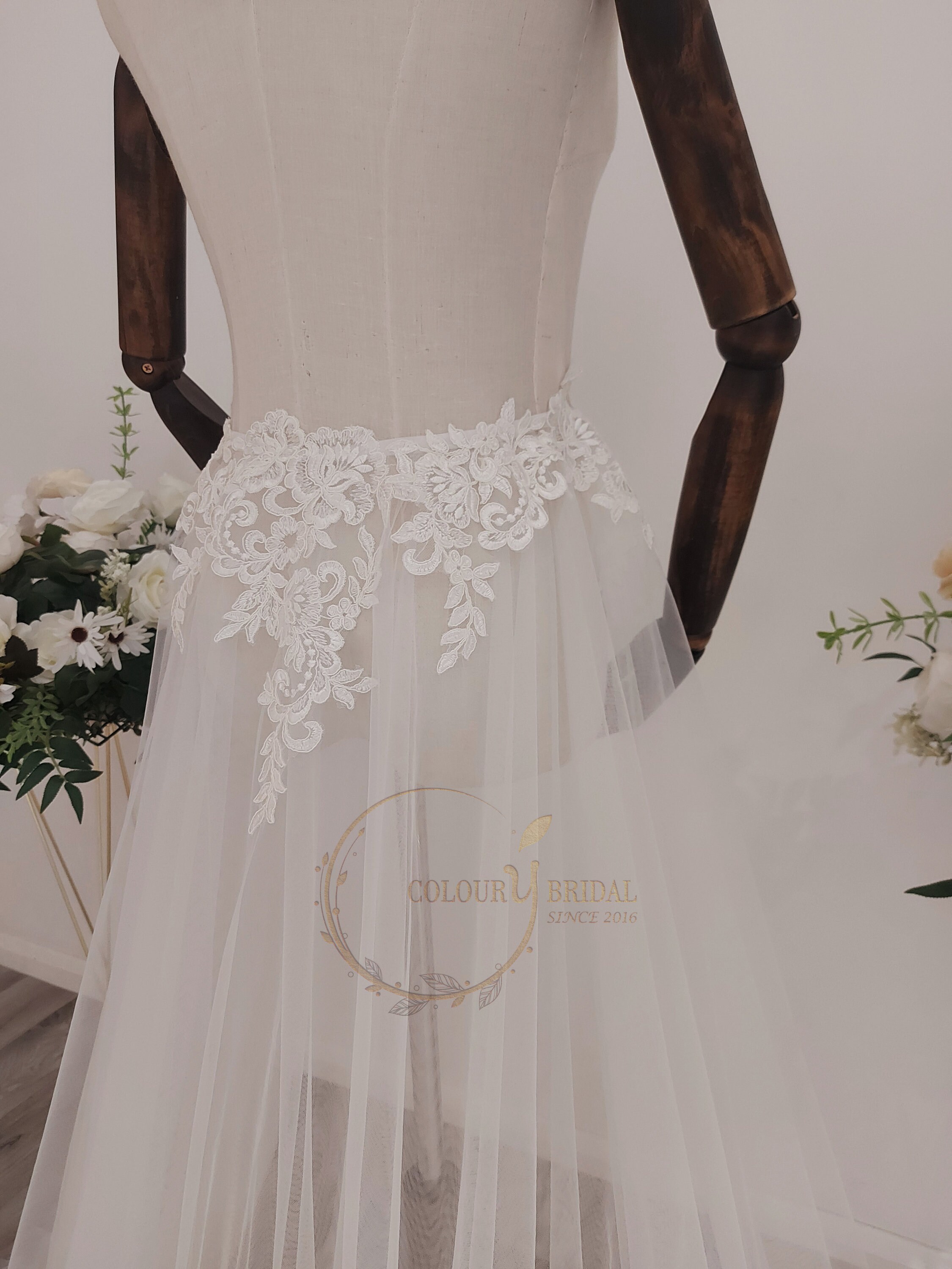 Bridal Detachable Train, Removable Train, Bespoke Attachable Train ...
