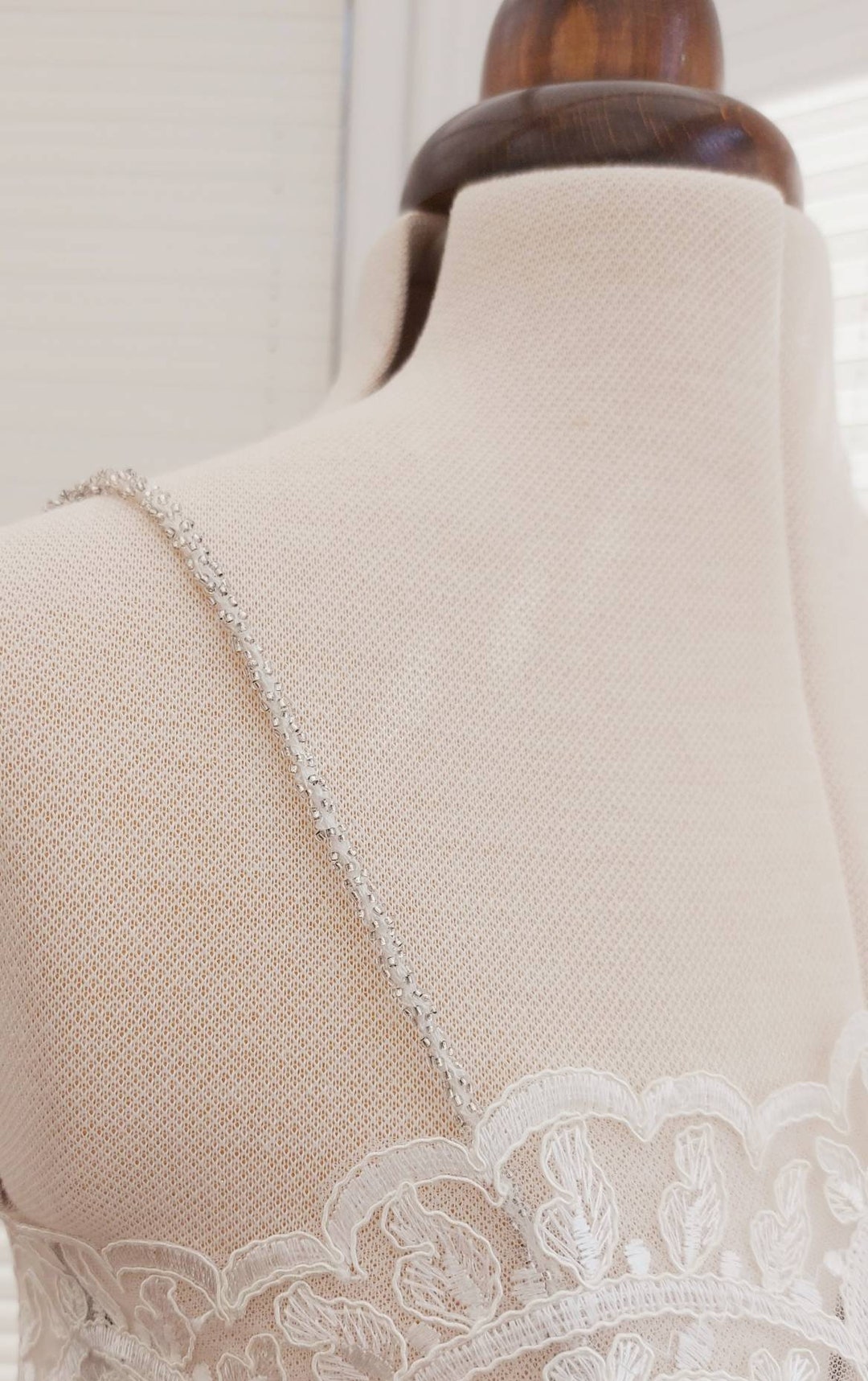 Spaghetti Dress Straps, Crystal Straps, Thin Straps, Silver Straps ...
