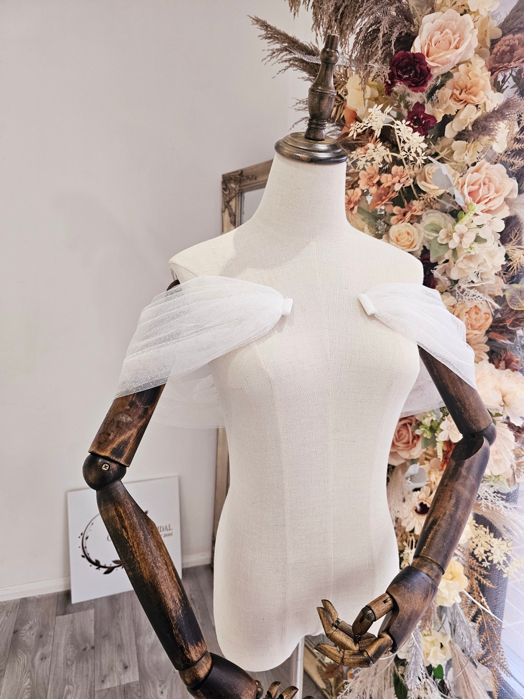 Glitter Detachable Wedding Dress Straps, Detachable Bridal Tulle Straps ...