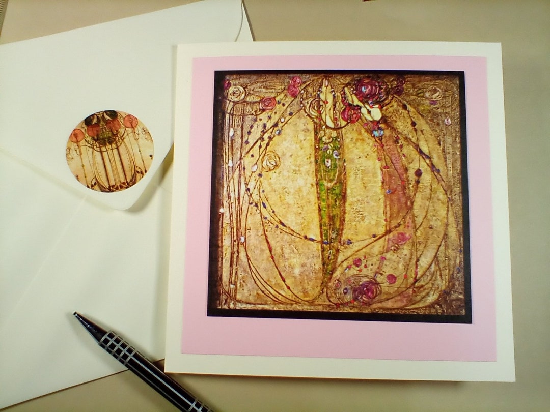 Margaret Macdonald Mackintosh 'the White Rose and the Red Rose'gesso ...