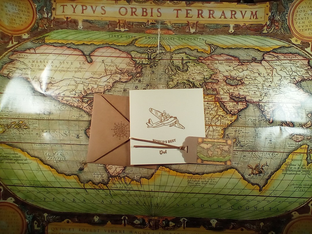 Vintage Aircraft and Antique Map Wrap,card & Tag - Etsy