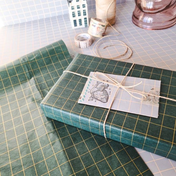Grid Wrapping Paper - Etsy