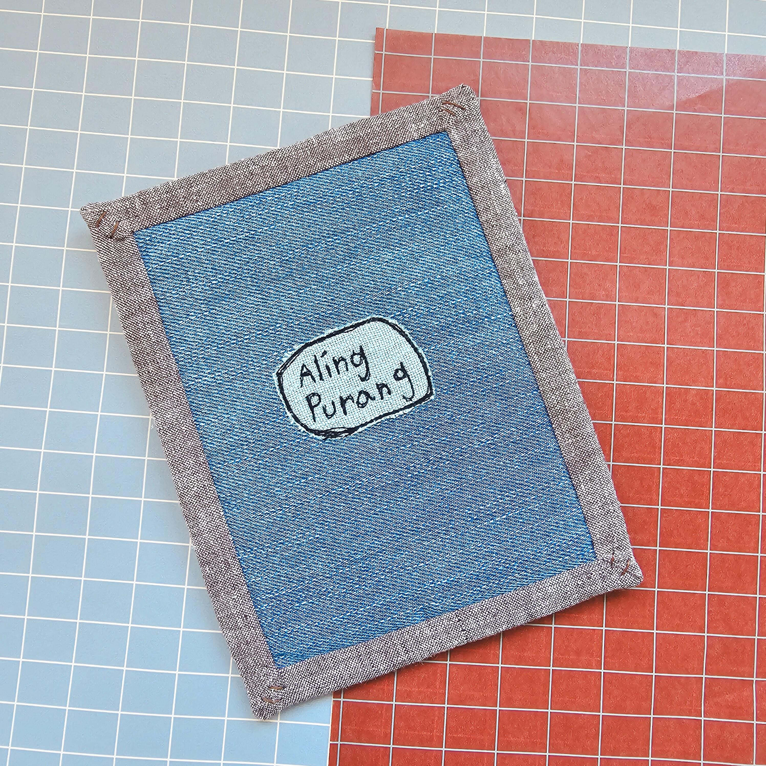 One off Piece Upcycled Denim Cat Coaster | Original Textile Art ...
