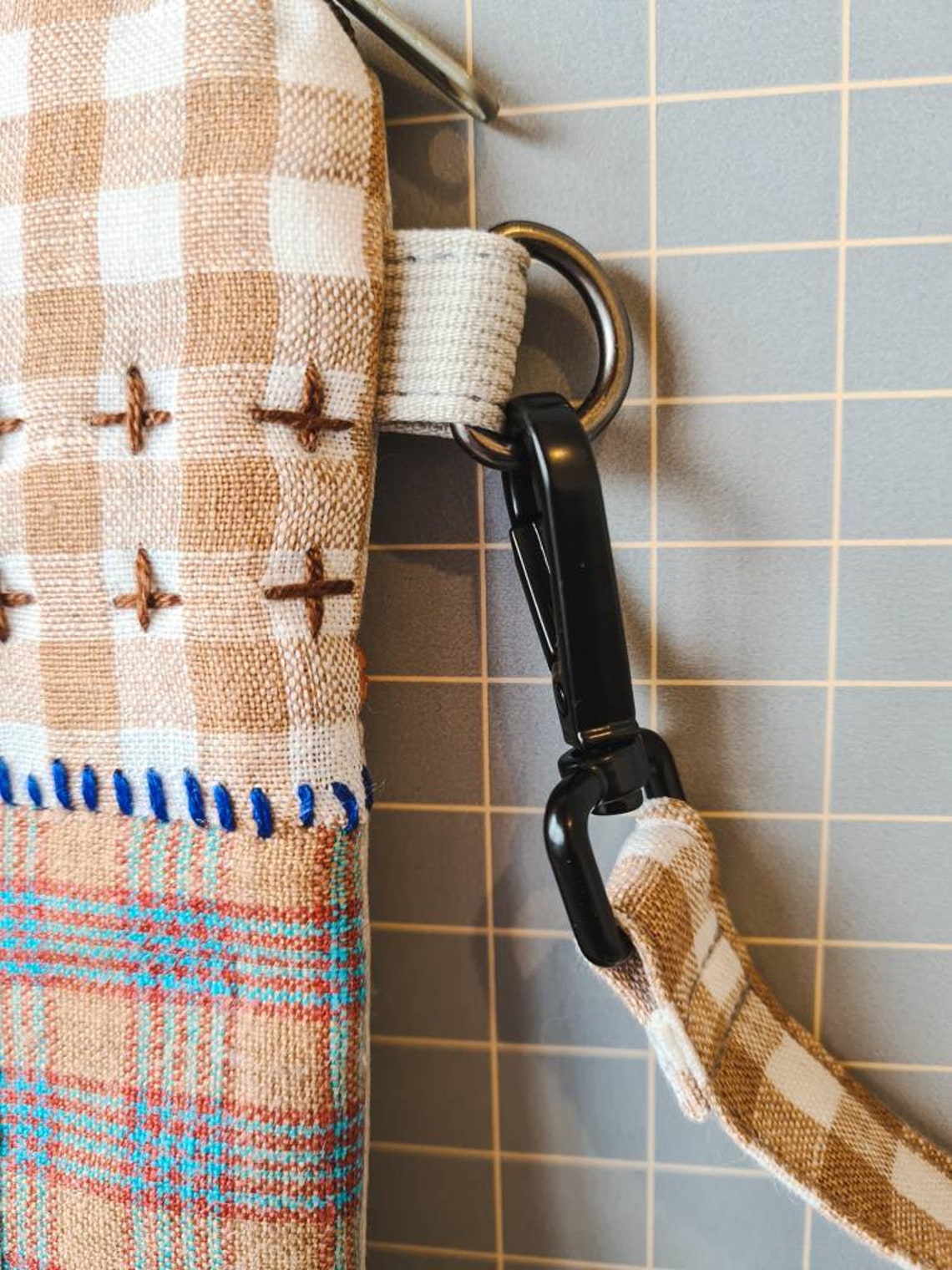 One-off Handmade Upcycled Patchwork Sashiko Boro Linen Phone Bag ...