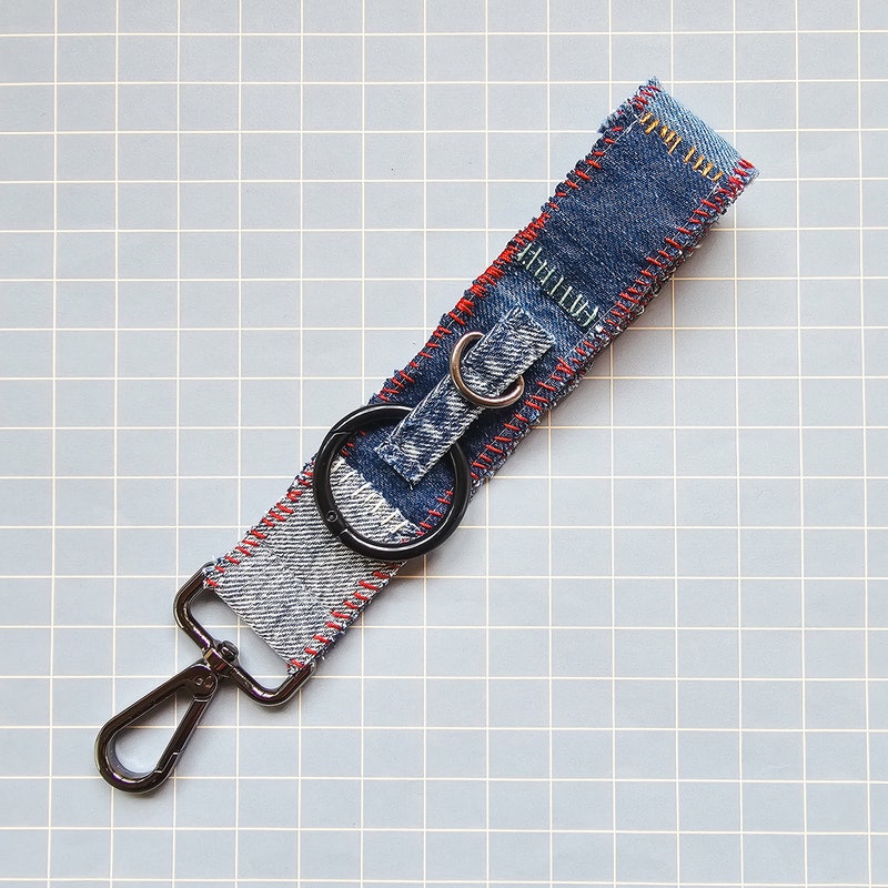 Denim Keychain - Etsy