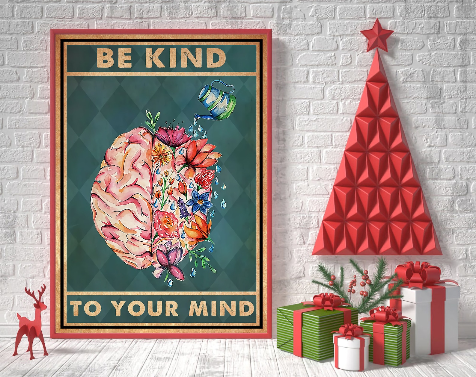 Be Kind To Your Mind Poster Gardening Art Print Garden Signs | Etsy