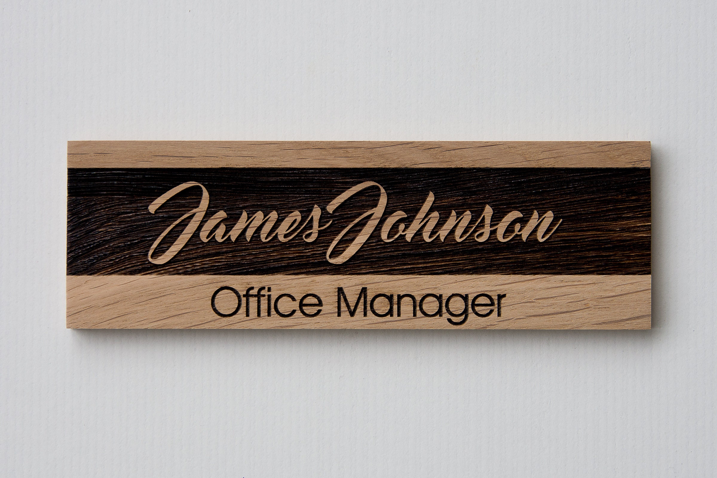 Wood Office Sign Personalized Oak Sign Office Name Plate - Etsy