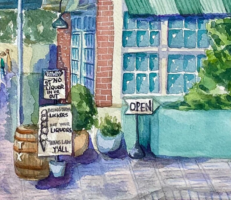 Gruene Grove and Rhea's Ice Cream - Print - Etsy