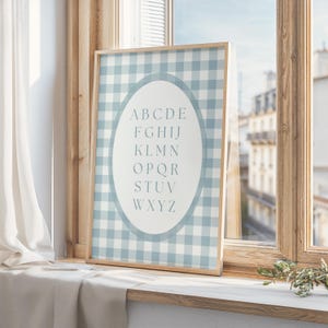 Vintage ABC Poster Print,sage Green Nursery, Alphabet Print Boys ...