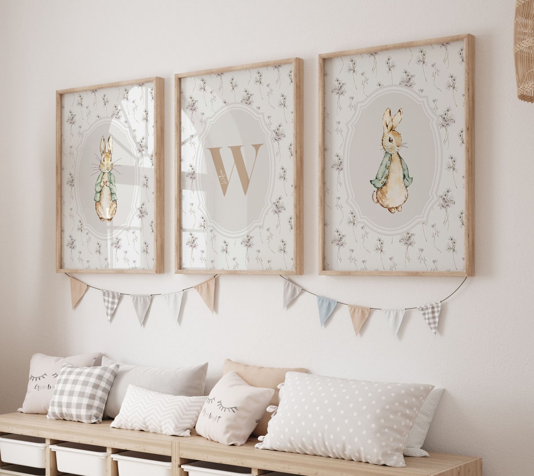 Peter Rabbit Nursery Decor, Vintage Peter Rabbit Print, Gender Neutral ...