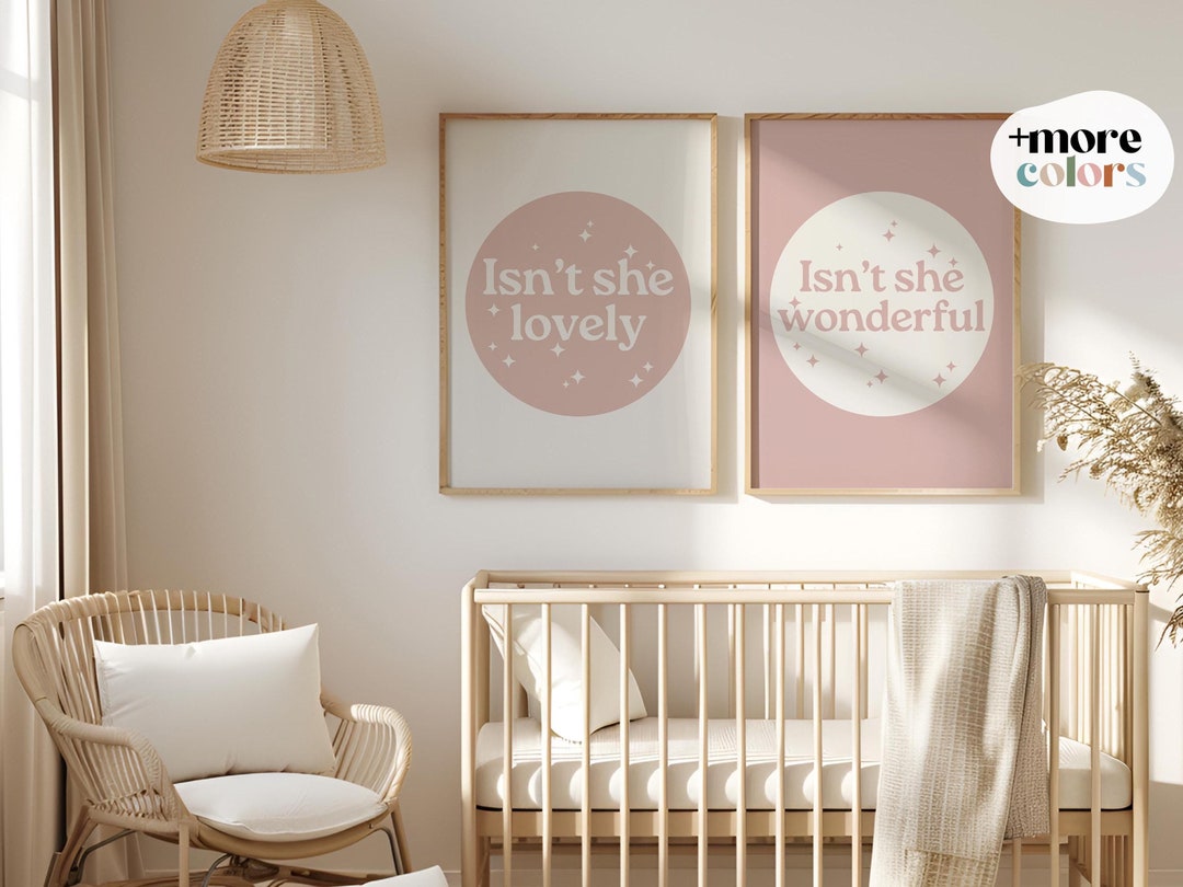 Isn't She Lovely Isn't She Wonderful, Girls Nursery Prints, Girls ...