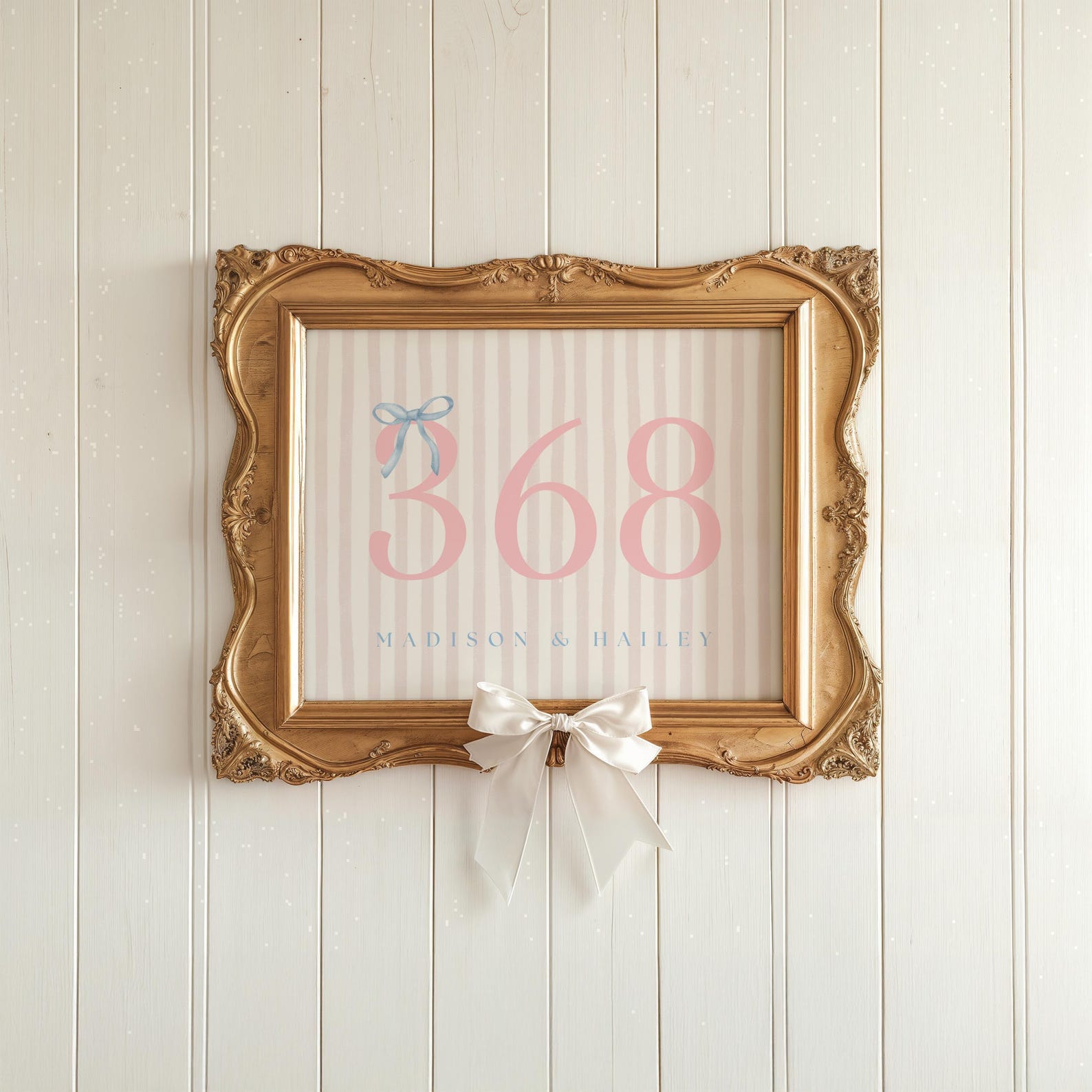 Preppy Coastal Dorm Room Sign: Personalized College Gift (digital ...