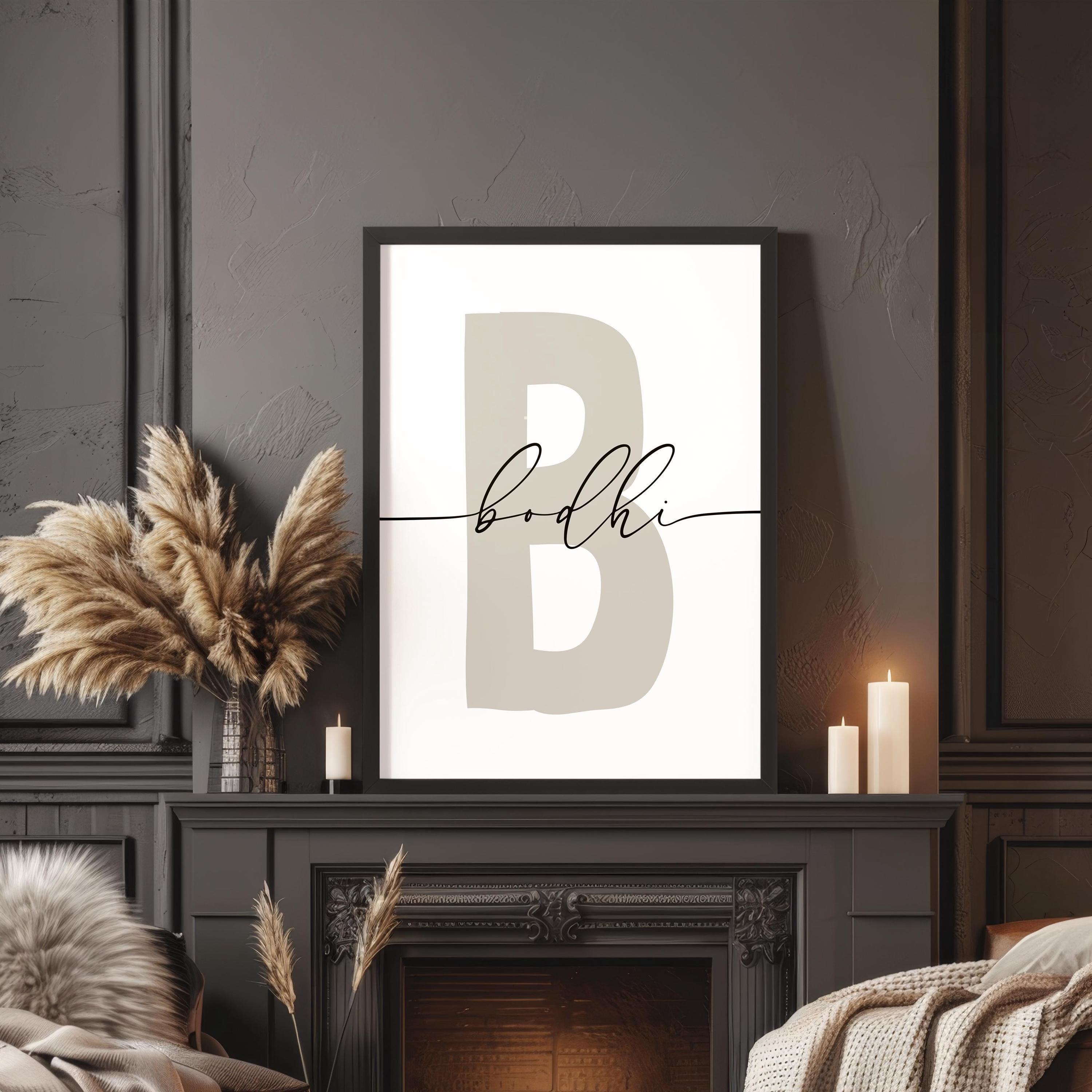 Custom Initial Print, Modern Name Sign, Personalised Initial Name Print ...