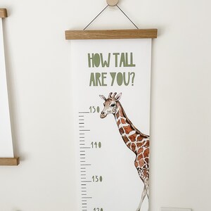 Personalised Safari Animal Height Chart Growth Chart - Etsy