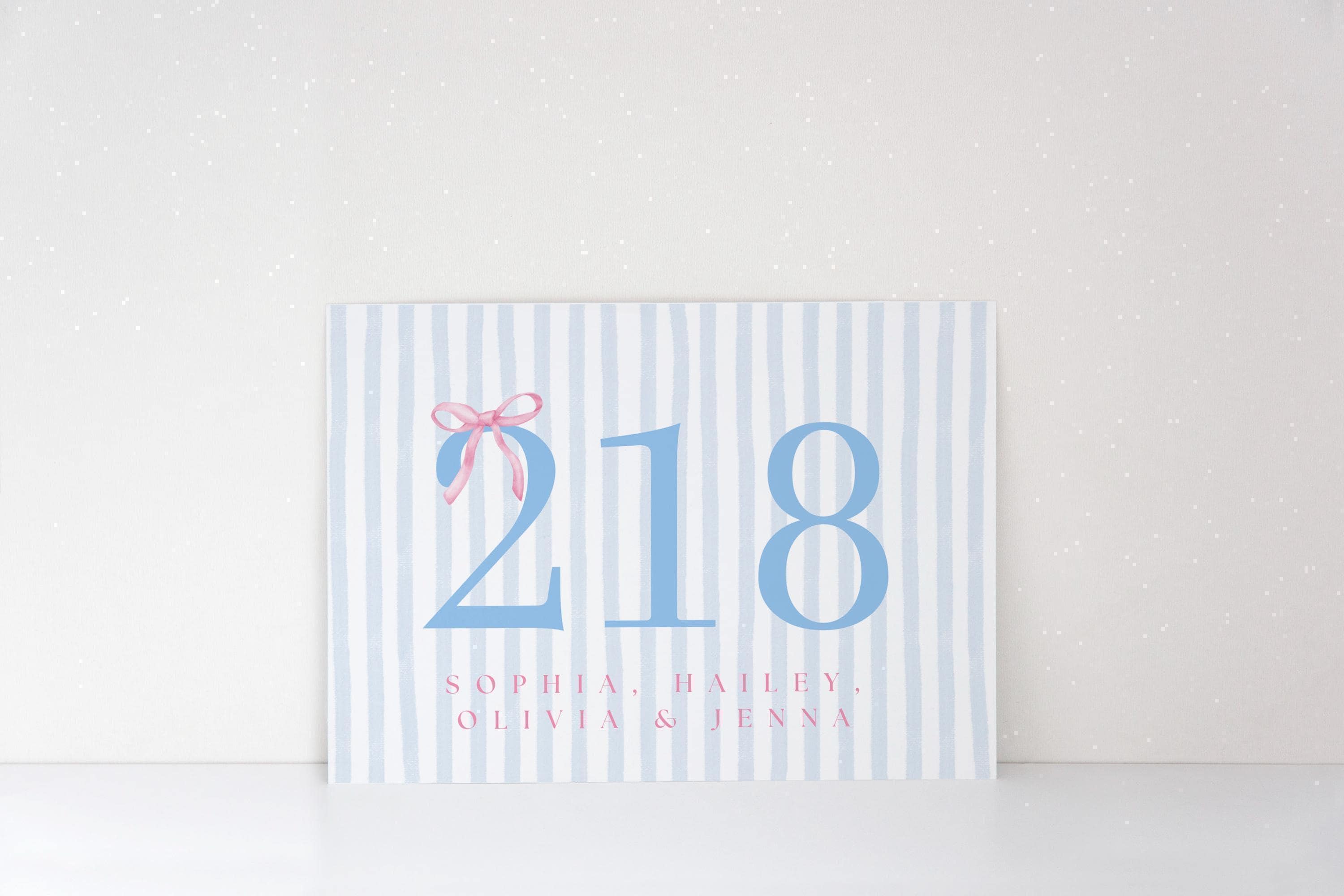 Preppy Coastal Dorm Room Sign: Personalized College Gift (digital ...