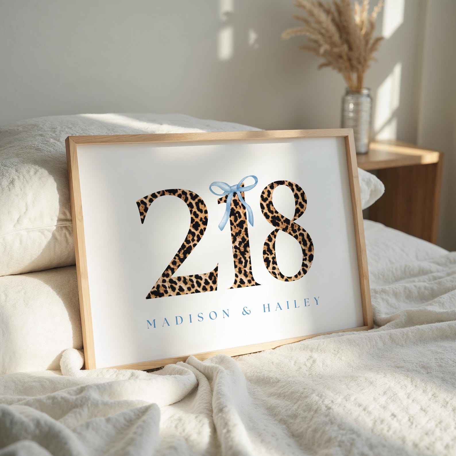 Leopard Cheetah Print Dorm Room Sign: Custom College Decor (digital ...