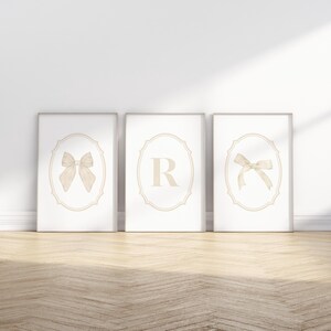 Cream Bow Nursery Print Set of 3 Grandmillenial Coquette Aesthetic ...