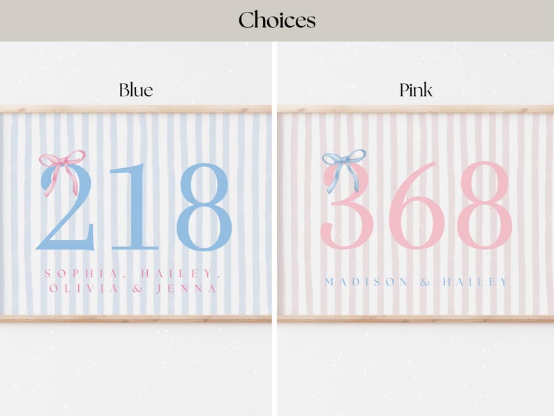 Preppy Coastal Dorm Room Sign: Personalized College Gift (digital ...