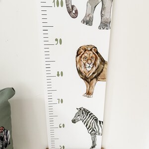 Personalised Safari Animal Height Chart Growth Chart - Etsy