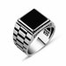 Men Ring Handmade Jewelry 925 Sterling Silver With Square Black Onyx ...
