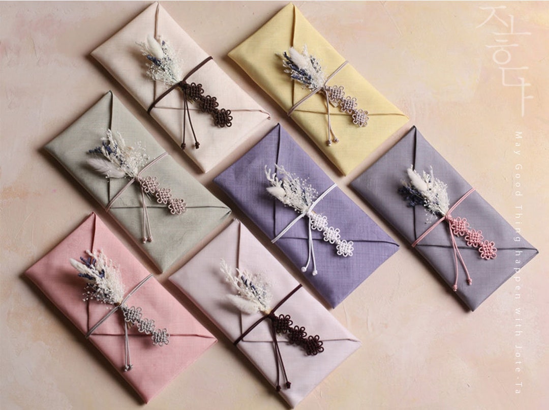 Daisy Pastel Korean Money Envelope 8 Colors Bojagi - Etsy