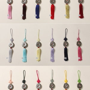 Circle Arabesque Norigae 18 Colors Traditional Korean Tassel Chinese ...