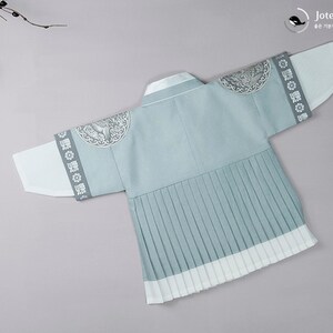 Royal Sky Blue Phoenix Embroidery Baby Boy Hanbok 100days Hanbok, Dol ...