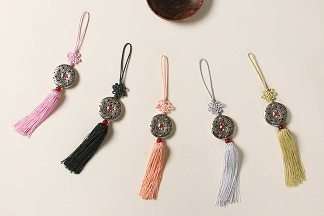 Circle Arabesque Norigae 18 Colors Traditional Korean Tassel Chinese ...