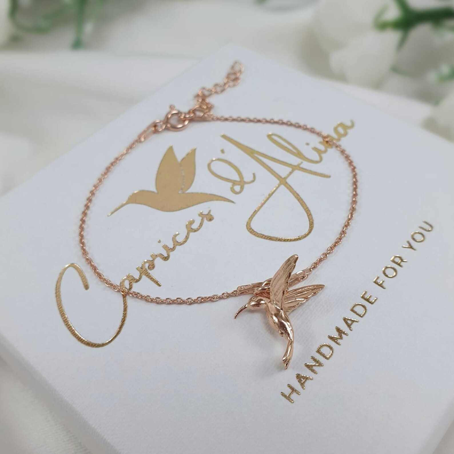 Colibri Silver 925 or Rose Gold Plated Bracelet ~ Hummingbird Bracelet ...