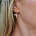 Hummingbird Earrings Dangle Sterling Silver & Rose Gold, Bird Earrings ...
