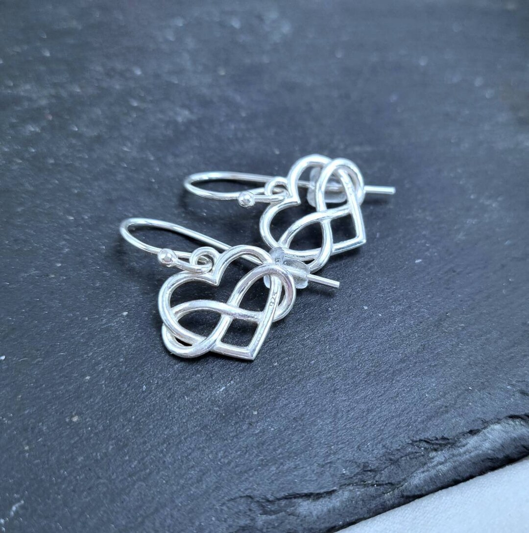 Heart Infinity Earrings Dangle, Love Symbol Earrings, Infinite Love ...