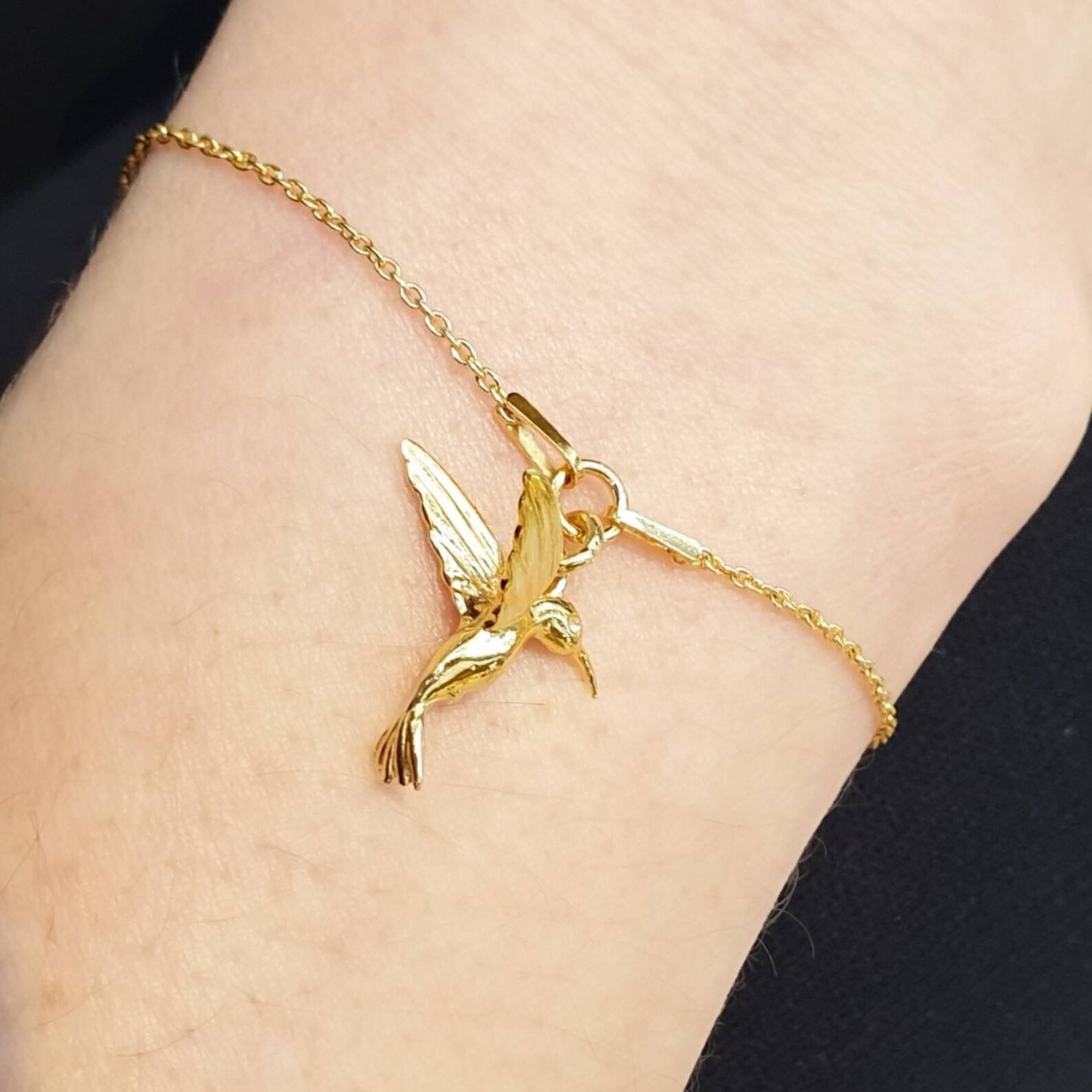 Colibri Silver 925 or Rose Gold Plated Bracelet Hummingbird - Etsy UK