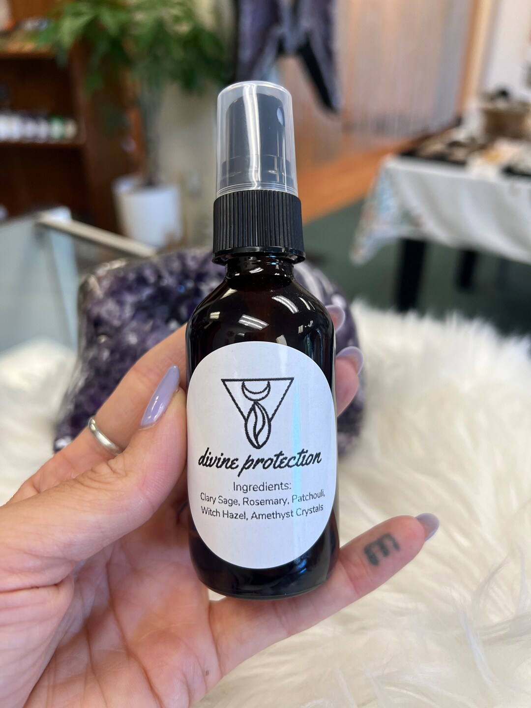 Divine Protection Spray - Crystal Elixir Aromatherapy Aura and Room ...