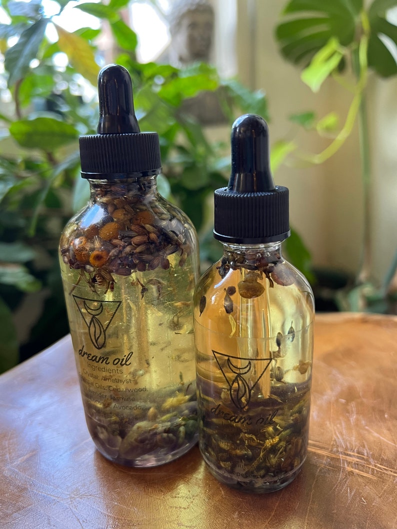 Dream Essential Oil Crystal Infused Body and Massage Oil - Jasmine ...