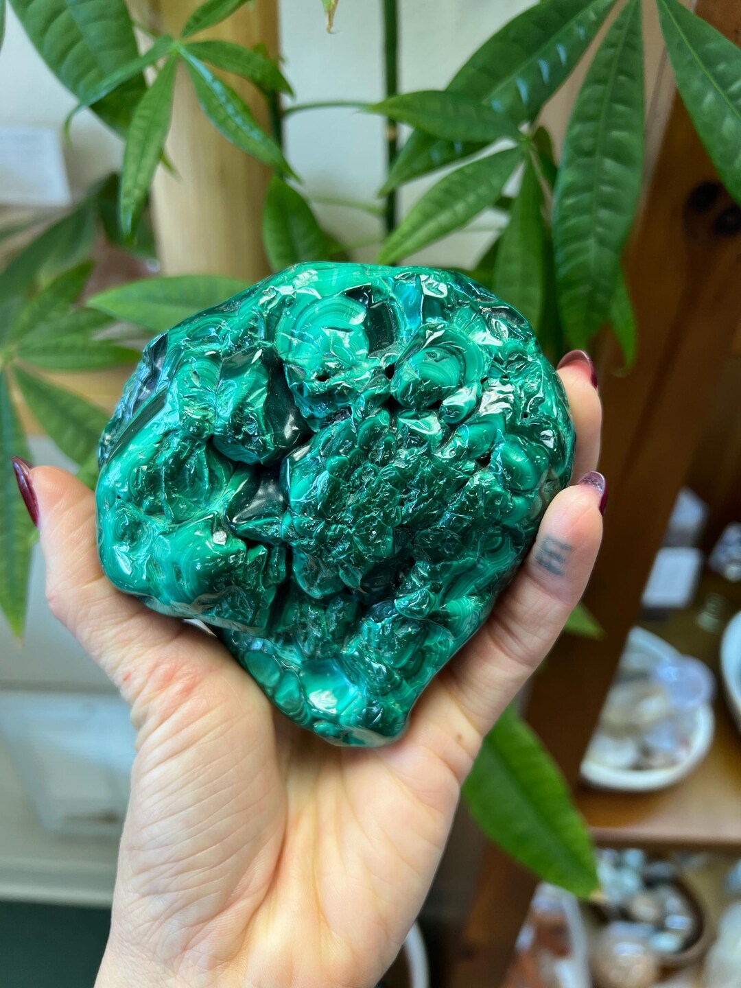 Malachite Crystal Tumbled Meditation Heart Solar Plexus Chakra ...