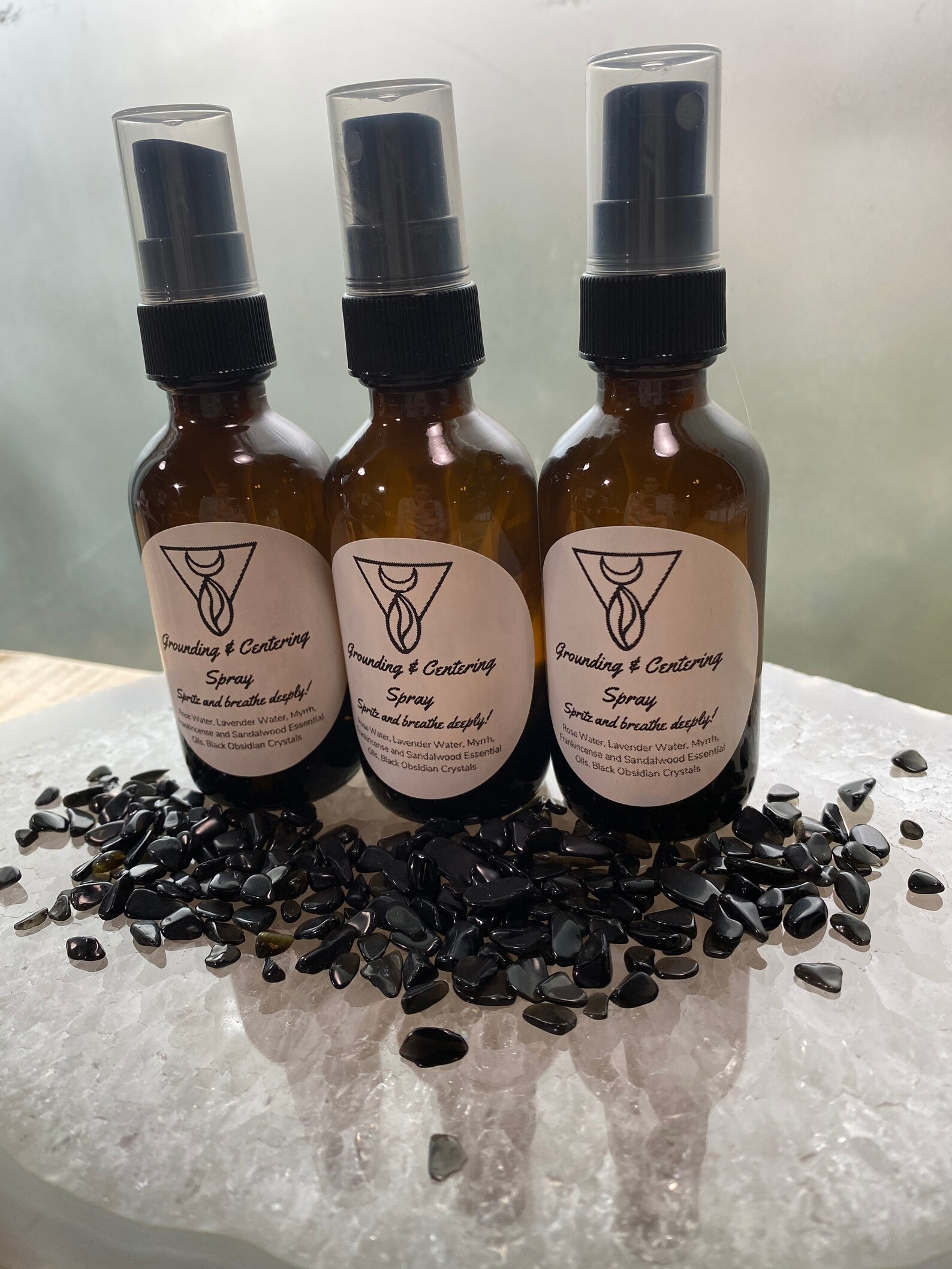 Grounding and Centering Aromatherapy Crystal Elixir Spray With - Etsy