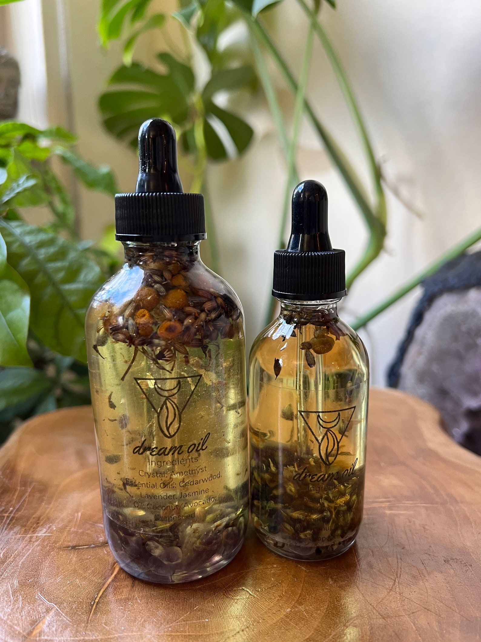 Dream Essential Oil Crystal Infused Body and Massage Oil - Jasmine ...