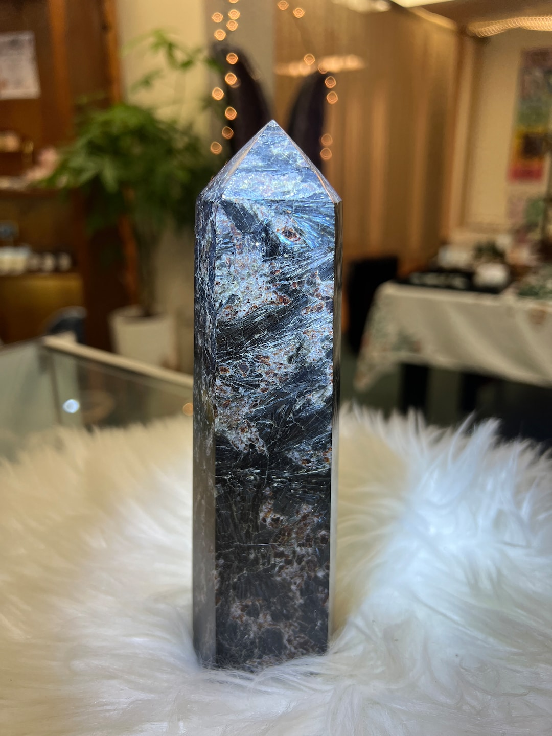 Arfvedsonite Crystal Tower Meditation Psychic Awareness and - Etsy