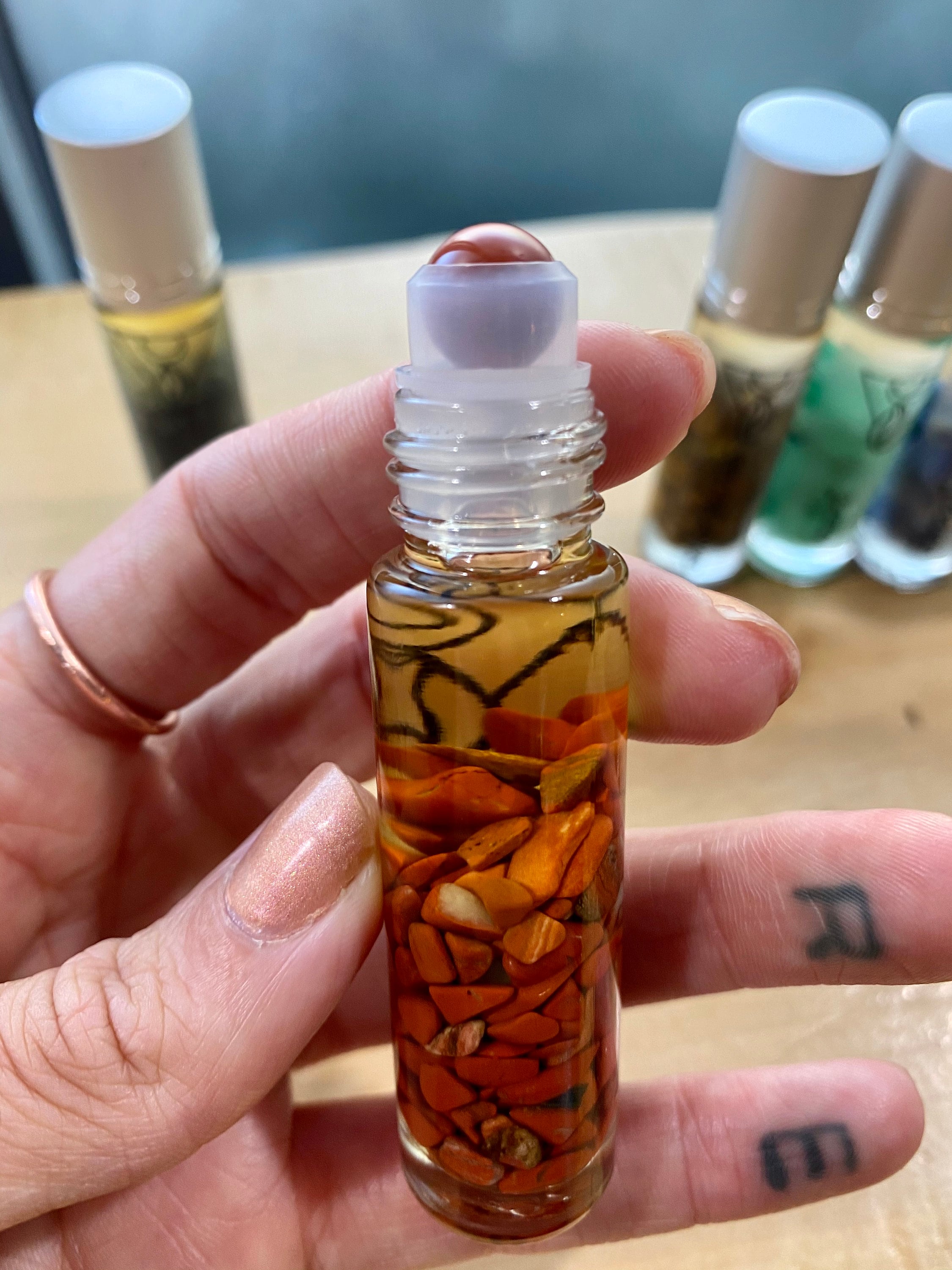 Chakra Essential Oil - Crystal Infused Set -aromatherapy Natural ...