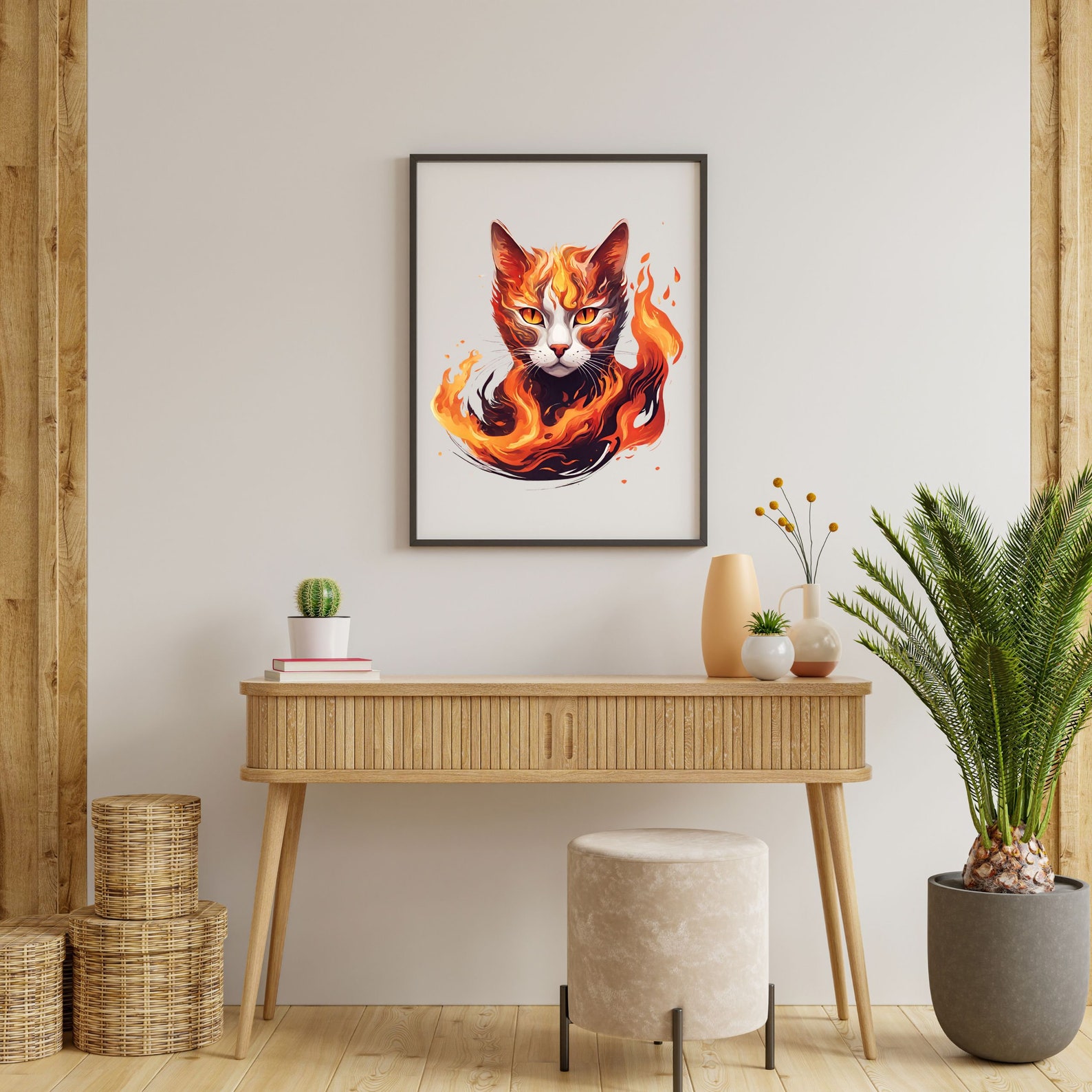 Fire Cat Png, Cool Cat Png, Cool Cat Sticker, Fire Cat Printable, Fire ...
