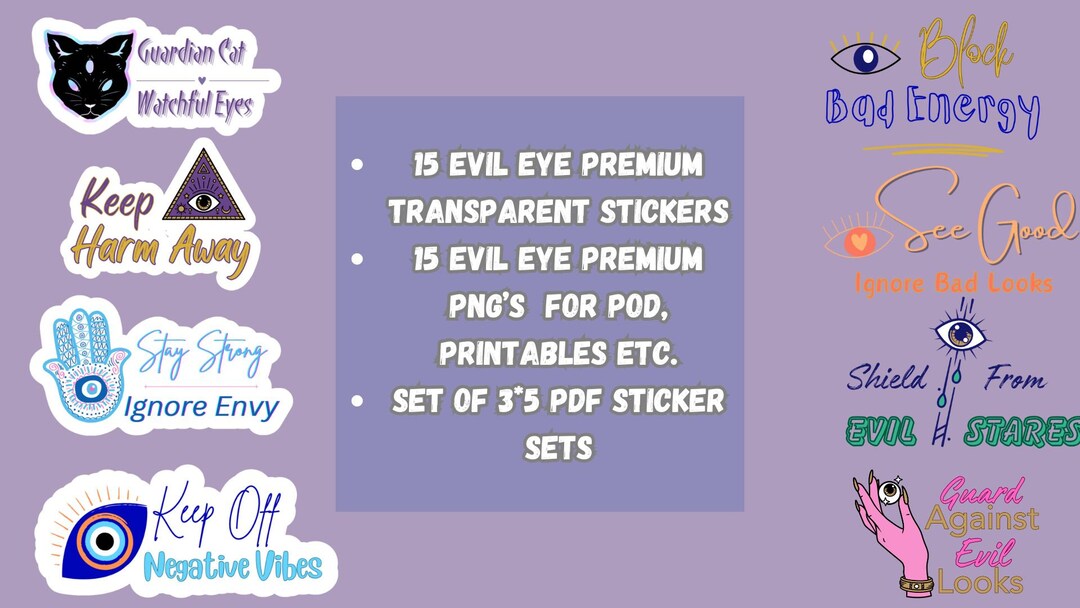 Evil Eye Stickers Evil Eye PNG PNG Files Evil Eye PNG Goodnotes ...
