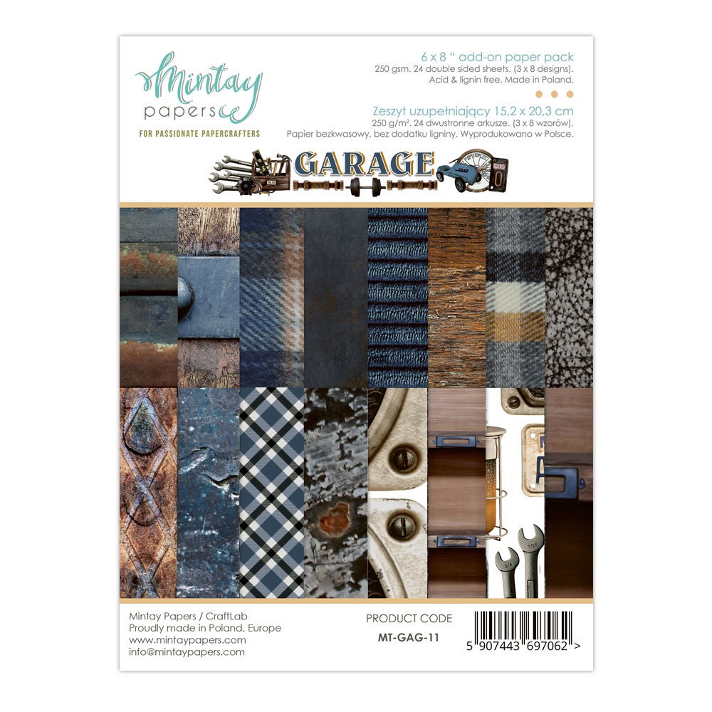 Garage Scrapbooking Collection Kit by Mintay Papers, Vintage Masculine ...