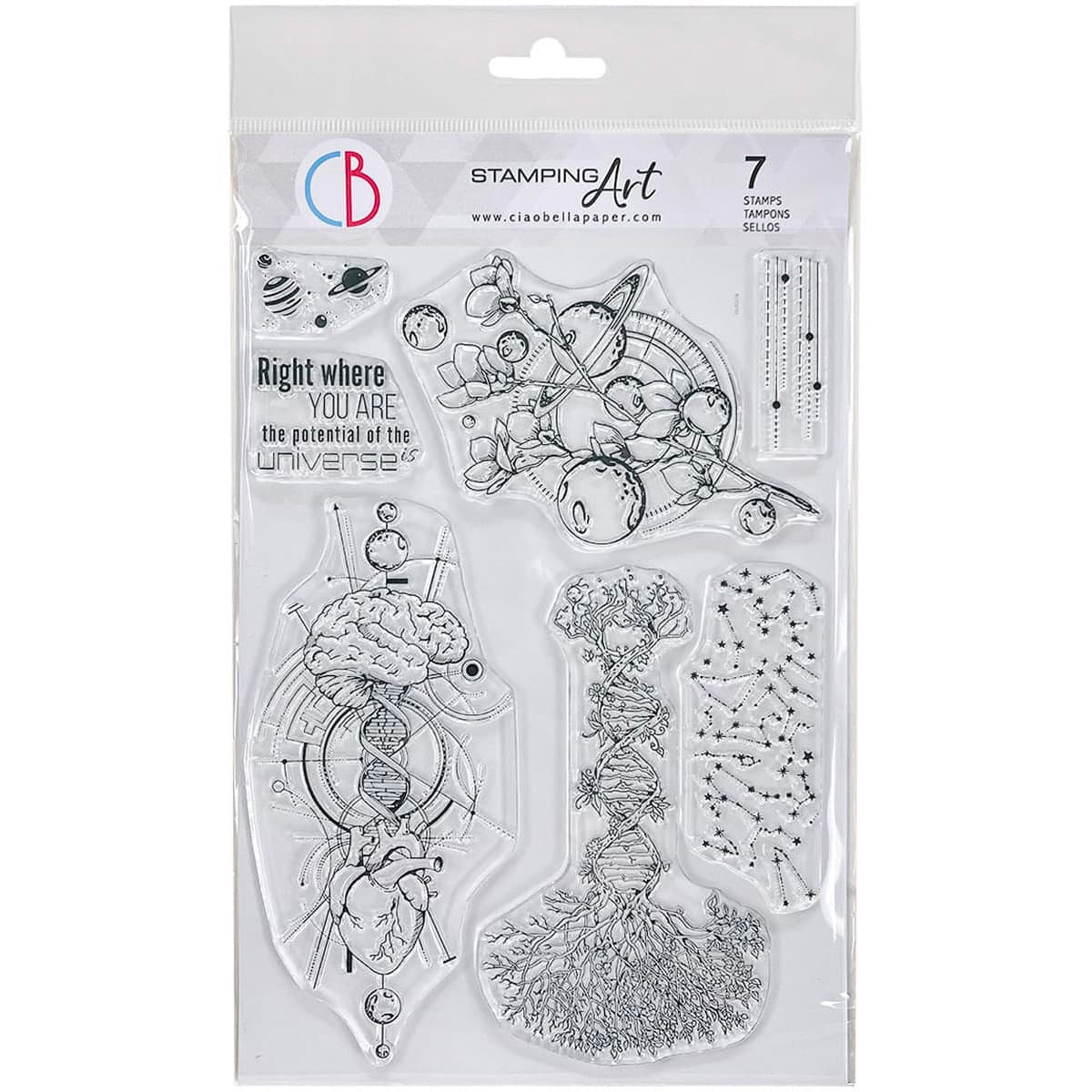 Science Medicine DNA Clear Stamp Sets for Paper Crafts by Ciao Bella ...