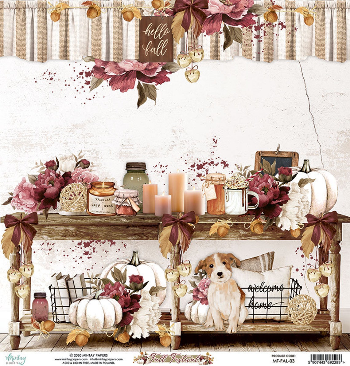 Fall Festival Scrapbooking Collection by Mintay Papers 6"x6" Pad Double ...