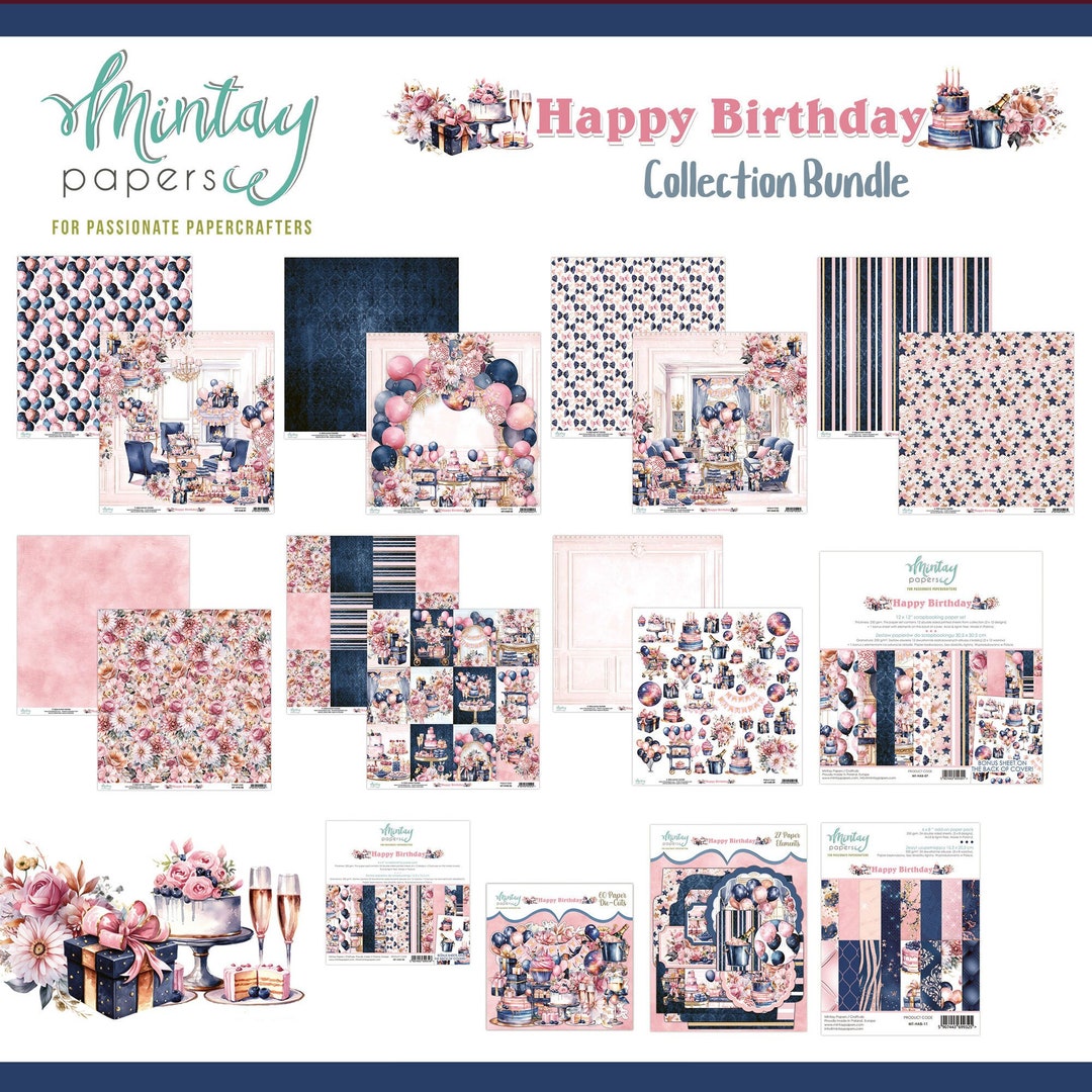 Happy Birthday Scrapbooking Collection by Mintay, Celebration Party ...
