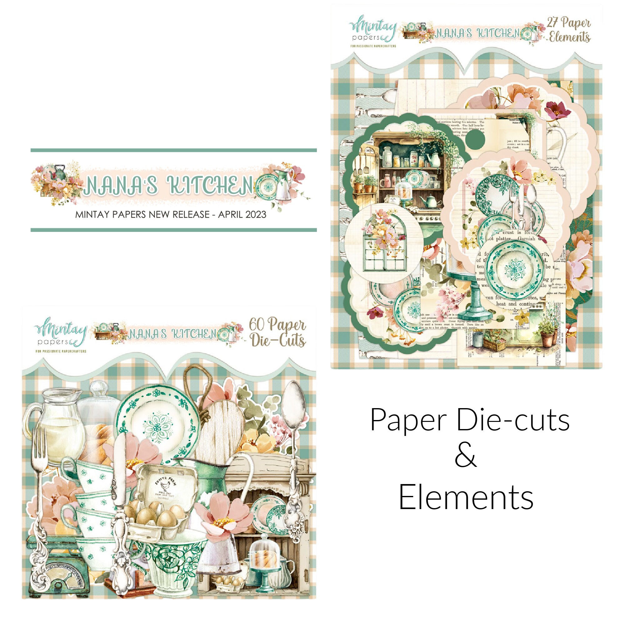 Nana's Kitchen Scrapbooking Collection Kit by Mintay Papers, Vintage ...