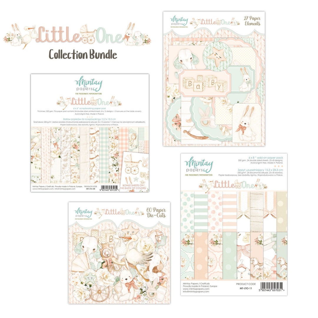 Little One Scrapbooking Collection Kit by Mintay Papers, Vintage ...